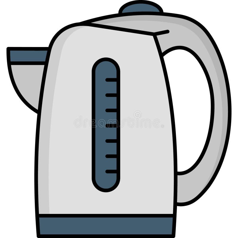 Kettle Which Can Easily Edit or Modify Stock Vector - Illustration of ...