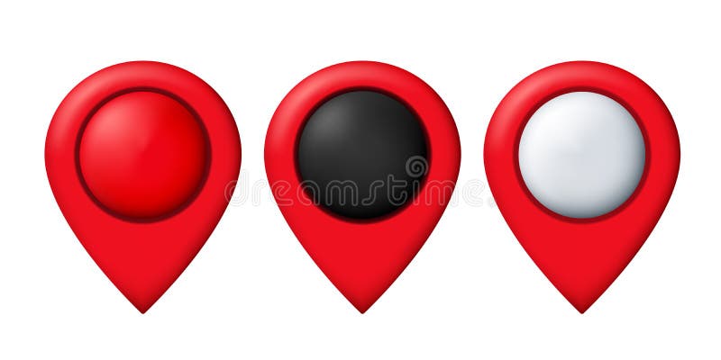 3d Map Pins. Map Location Pin. Navigation Marker on the Map Stock ...