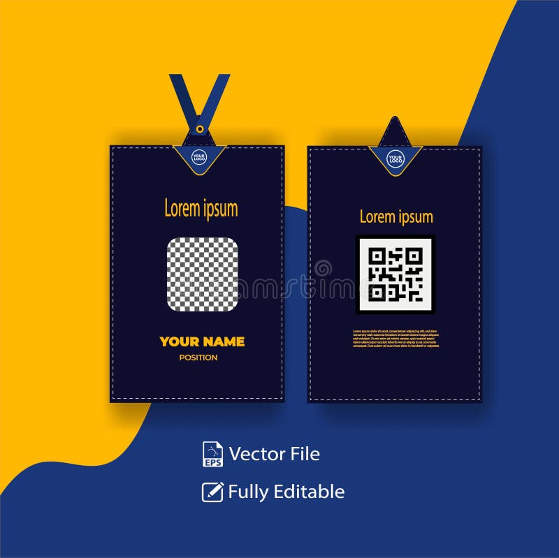 Modern Corporate Identity Card Blue Texture Background Company Id Card ...