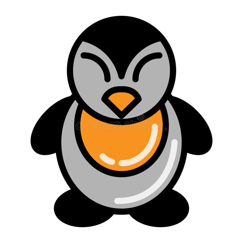 Logo of a Penguin Combined with a Sunny Side Up Egg. Stock Vector ...