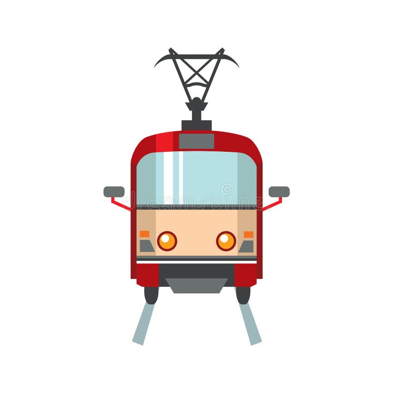 Tram Flat Icon. Simple Vector Flat Illustration of Urban Transport ...