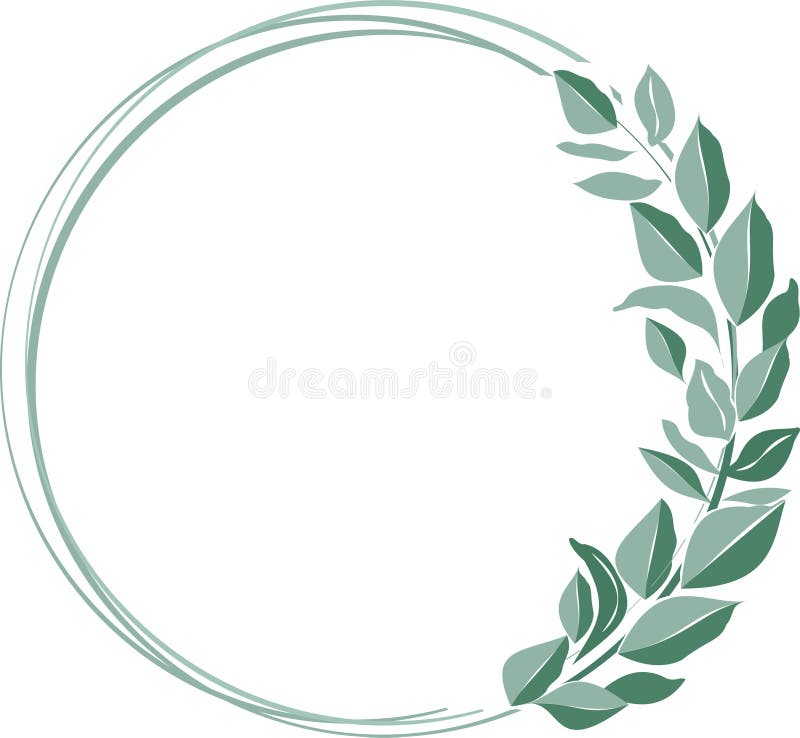Circular Frame of Tree Branches Used for Decoratio Stock Vector ...