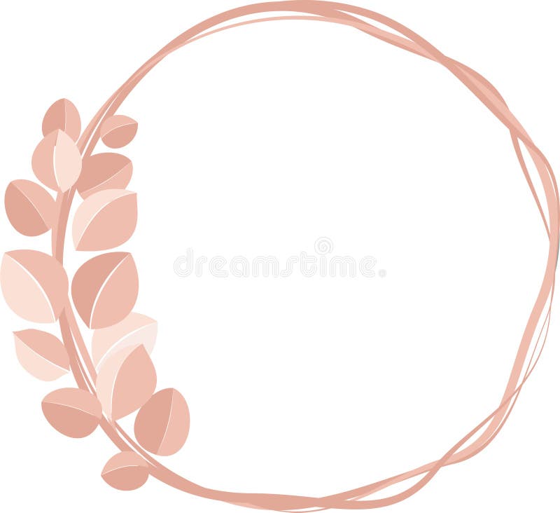 Circular Frame of Tree Branches Used for Decoration Stock Vector ...