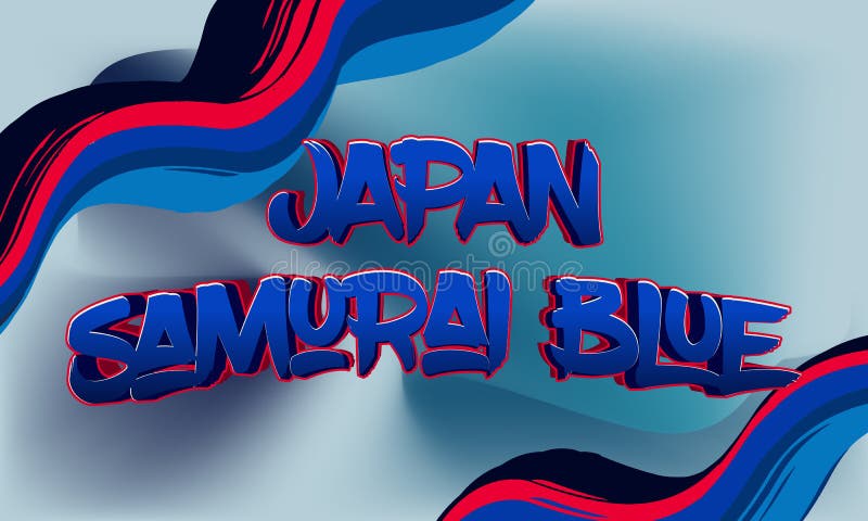 Japan Samurai Blue World Football Championship Background Theme Stock ...