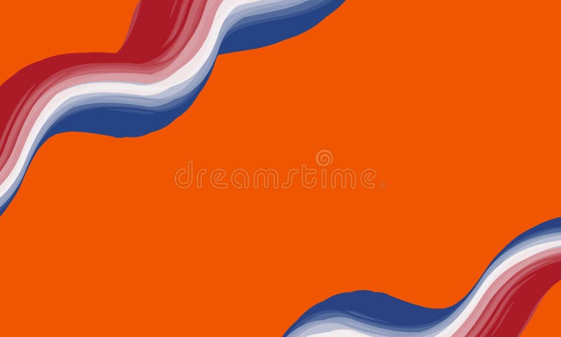 Orange Background Netherlands Flag Stock Vector - Illustration of ...
