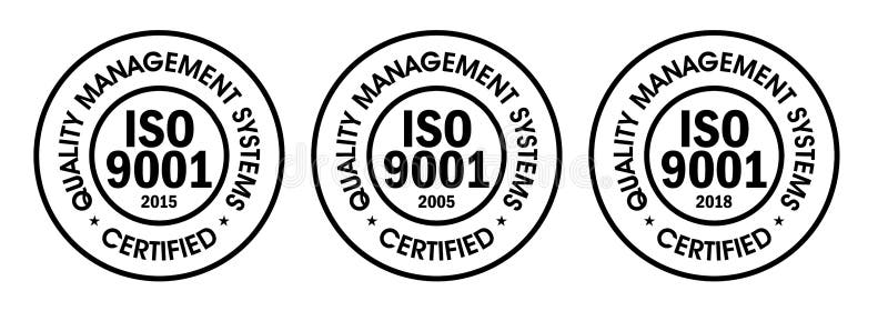 Quality Management System Certified, ISO 9001 Vector Icon Stock Vector ...