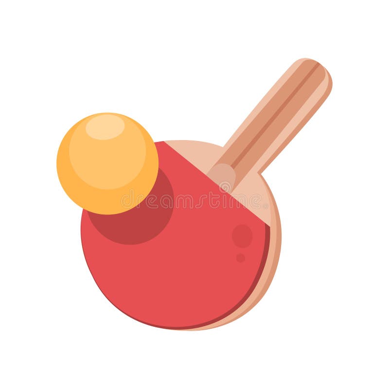 Ping Pong or Table Tennis Sport Symbol Cartoon Illustration Vector ...