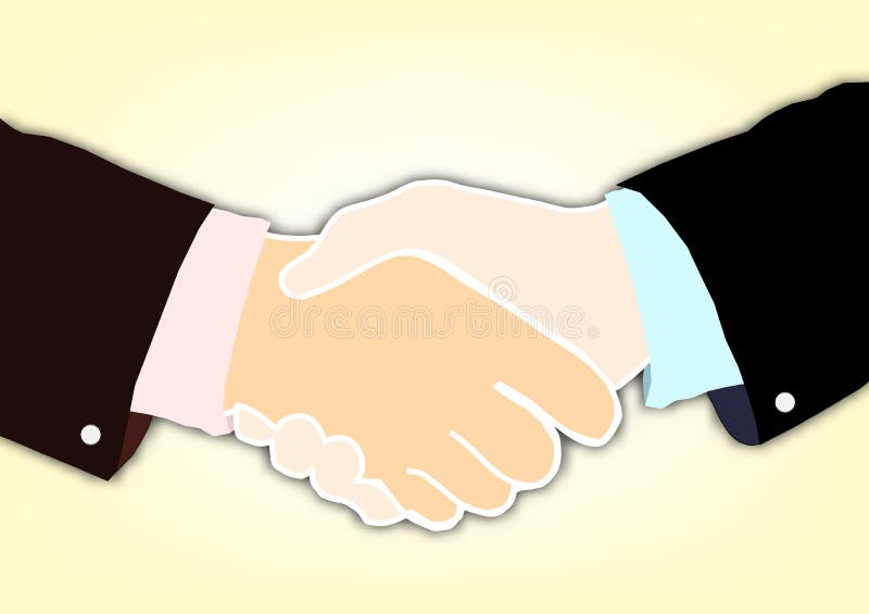 Shake Hand Symbol of Business Cooperation Stock Illustration ...