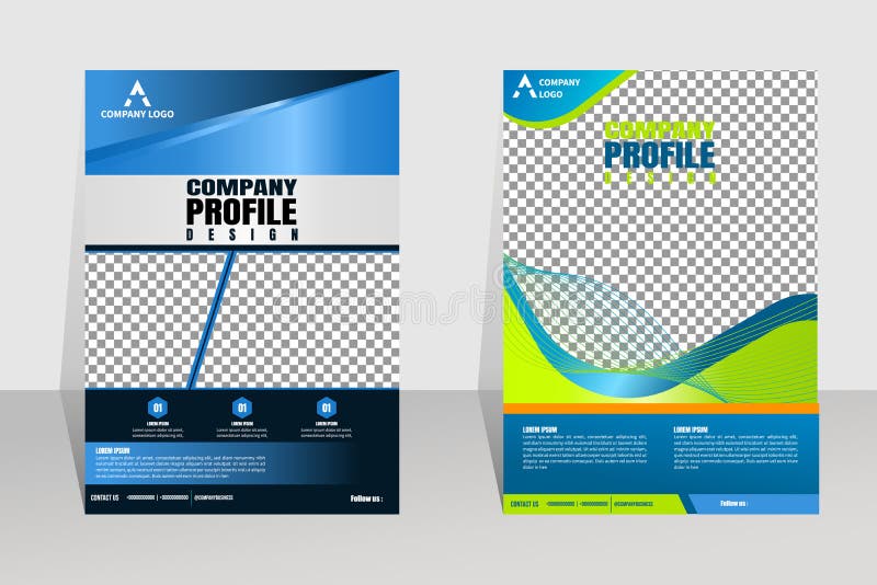 Flayer Promotional Catalog with Two Models Stock Vector - Illustration ...