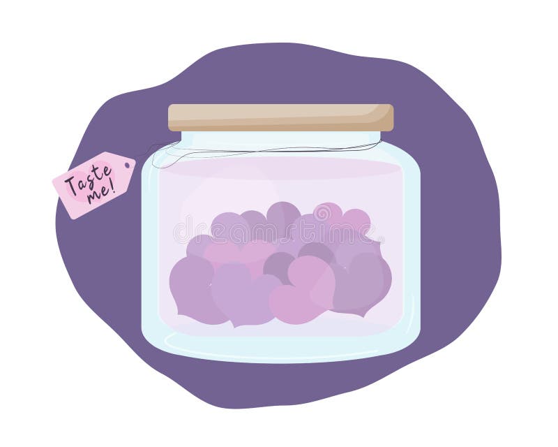 Glass Jar with Small Hearts, Love Potion, Taste Me Signature Stock ...