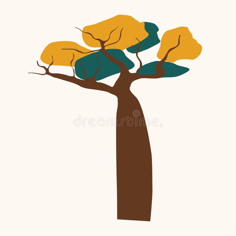 Baobab Tree Exotic Ethnic Abstract Bright Graphic Symbol Icon Graphic ...