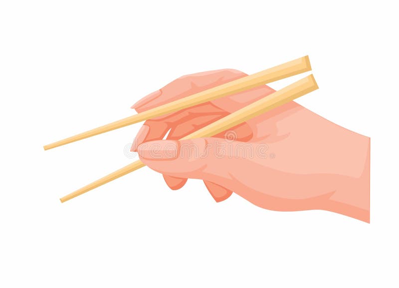 Hand Hold Chopstick Asian Chinese Kitchen and Eating Utensils Symbol ...