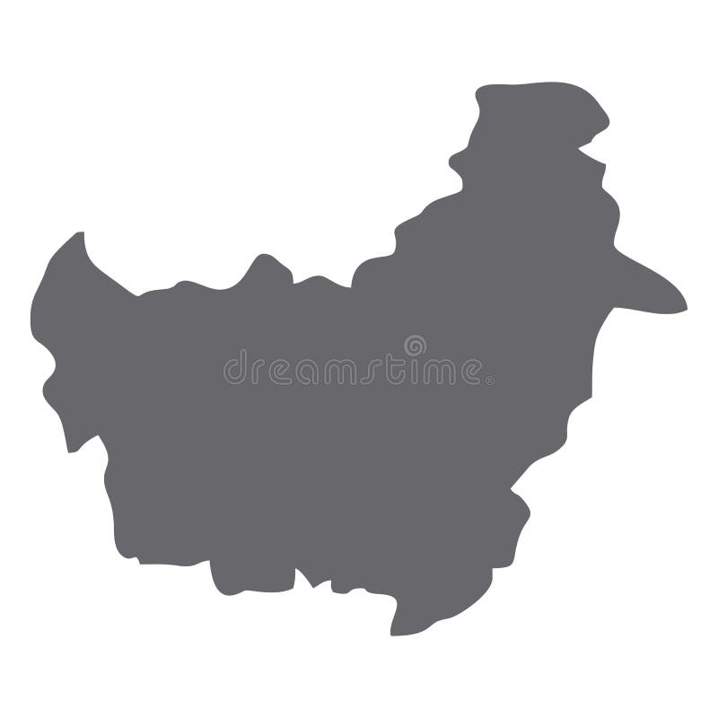 Map of Kalimantan Island, a Province of Indonesia. Stock Vector ...