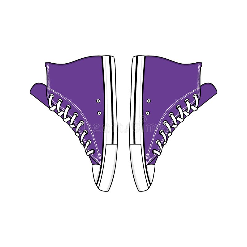 Shoes Converse Violet Vector Illustration Stock Illustration ...
