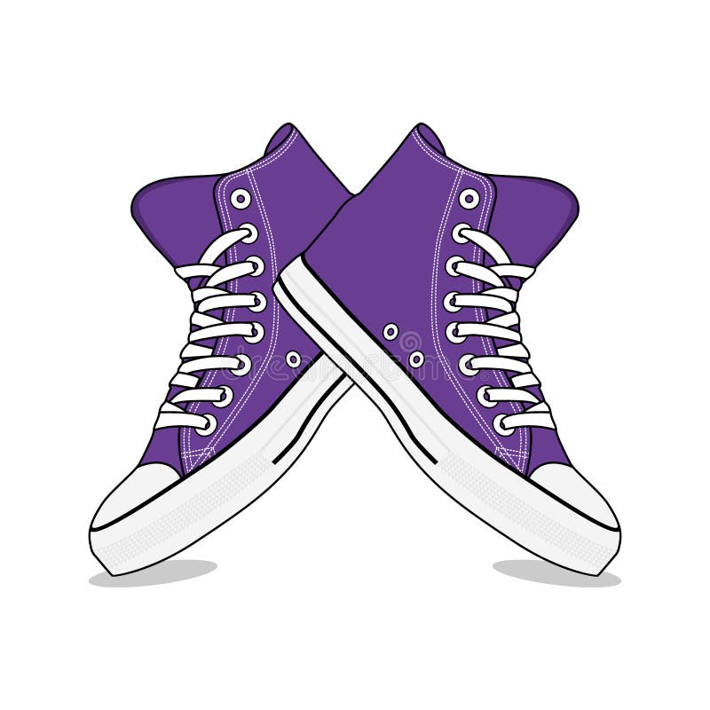 Shoes Converse Violet Vector Illustration Image Stock Illustration ...