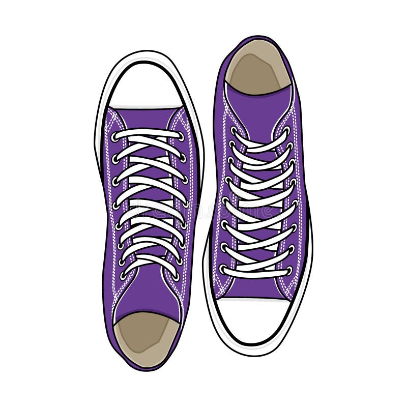 Shoes Converse Violet Vector Illustration Stock Illustration ...