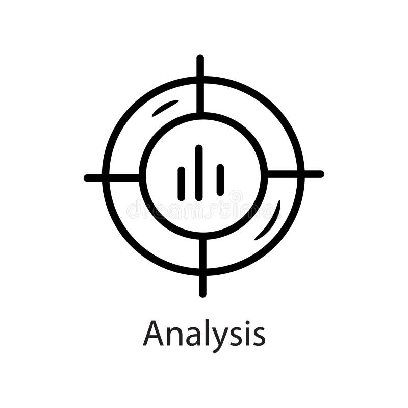 Analysis Outline Icon Design Illustration. Data Symbol on White ...