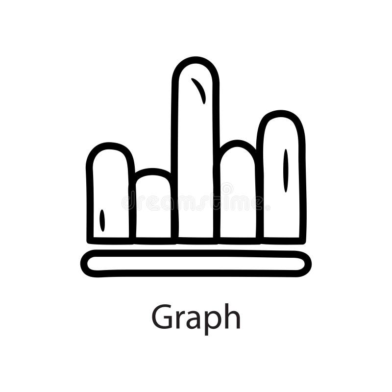 Graph Outline Icon Design Illustration. Data Symbol on White Background ...