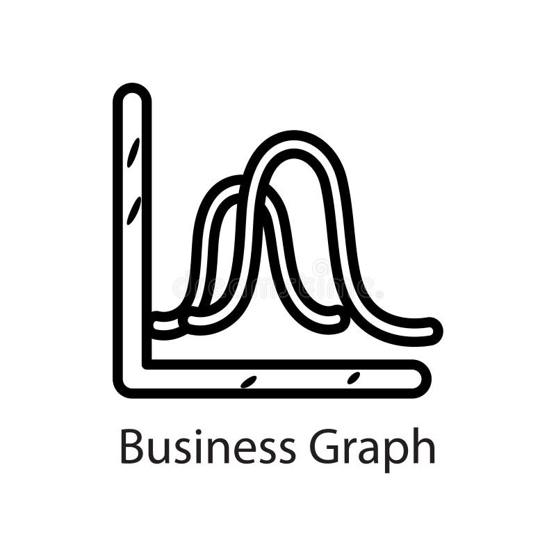 Business Graph Outline Icon Design Illustration. Data Symbol on White ...