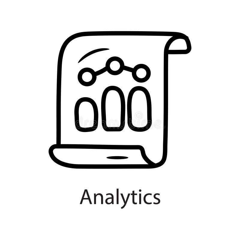 Analytics Outline Icon Design Illustration. Data Symbol on White ...