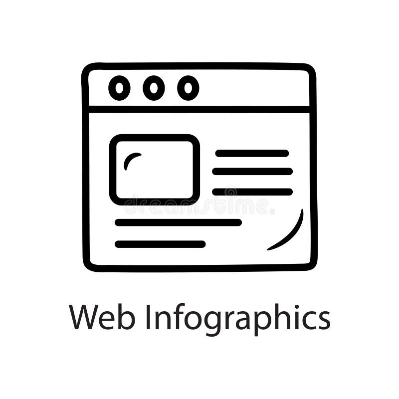 Web Infographics Outline Icon Design Illustration. Data Symbol on White ...