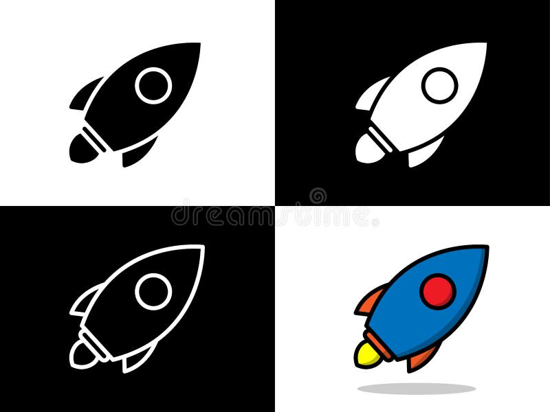 Symbol of rocket stock illustration. Illustration of label - 268021676