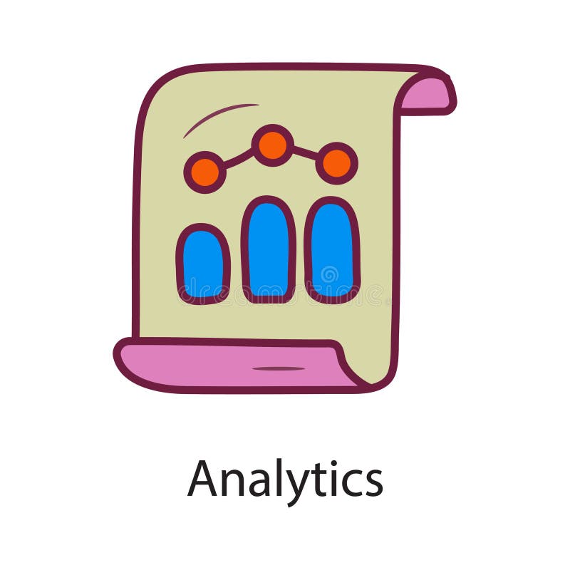 Analytics Fill Outline Icon Design Illustration. Data Symbol on White ...