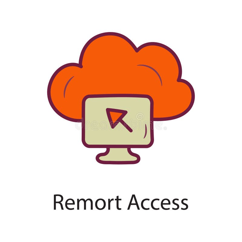 Remote Access Fill Outline Icon Design Illustration. Data Symbol on ...