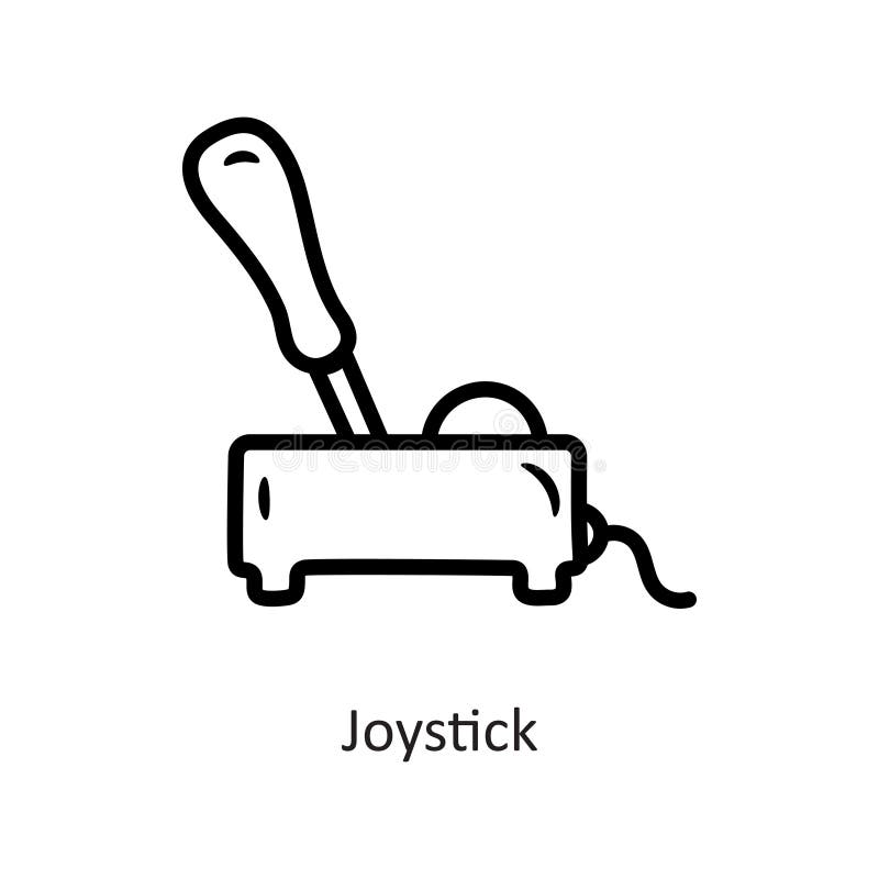 Joystick Vector Outline Icon Design Illustration. Gaming Symbol on ...