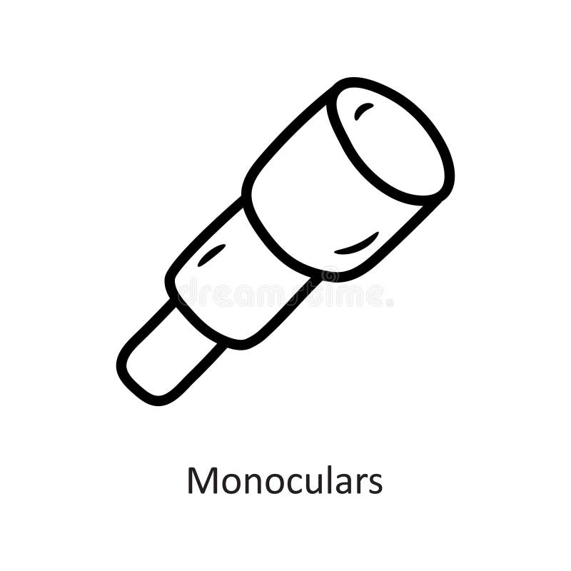Monoculars Vector Outline Icon Design Illustration. Gaming Symbol on ...