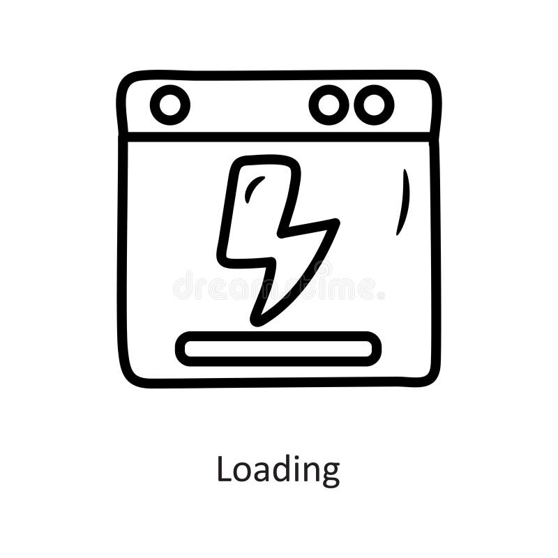 Loading Vector Outline Icon Design Illustration. Gaming Symbol on White ...