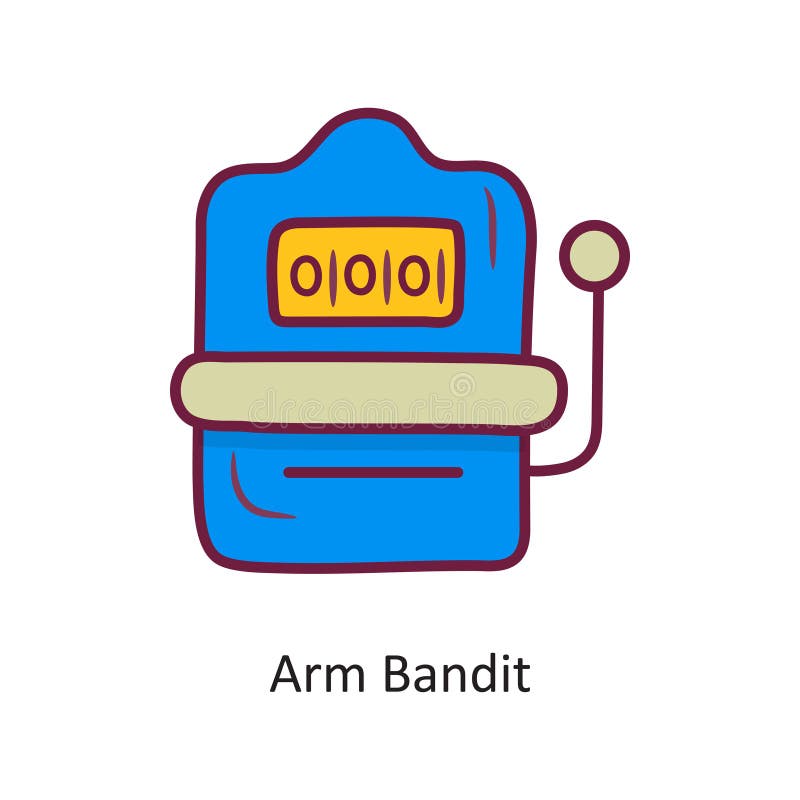 Arm Bandit Vector Fill Outline Icon Design Illustration. Gaming Symbol ...
