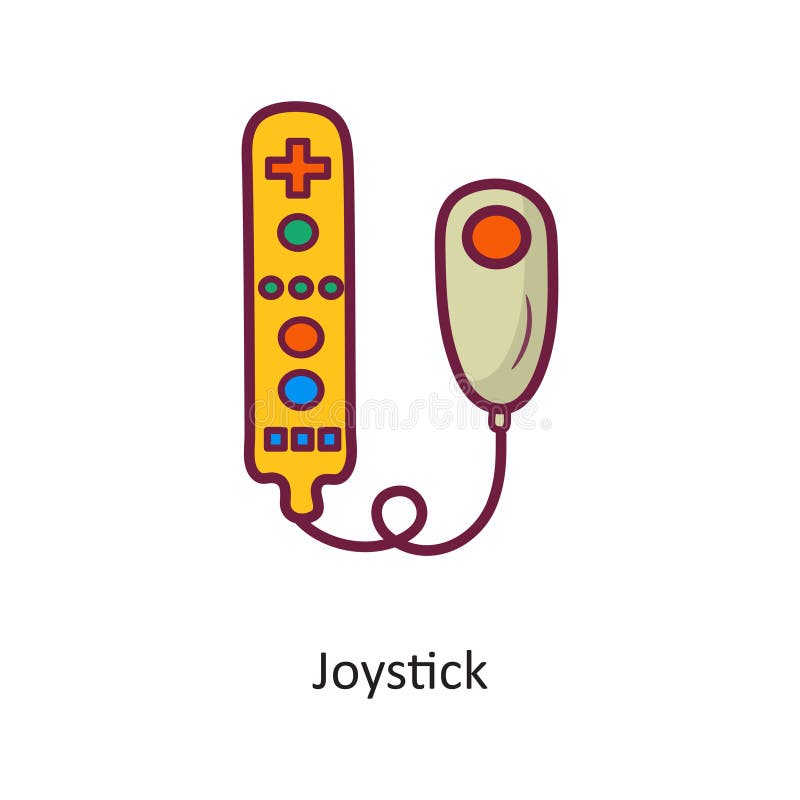 Joystick Vector Fill Outline Icon Design Illustration. Gaming Symbol on ...