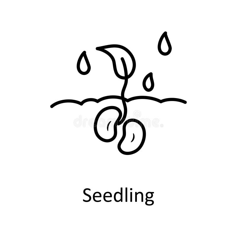 Seedling Vector Outline Icon Design Illustration. Nature Symbol on ...