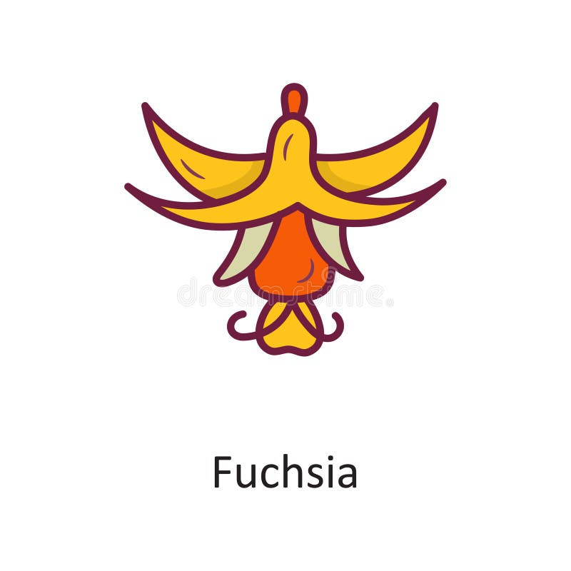 Fuchsia Vector Fill Outline Icon Design Illustration. Nature Symbol on ...