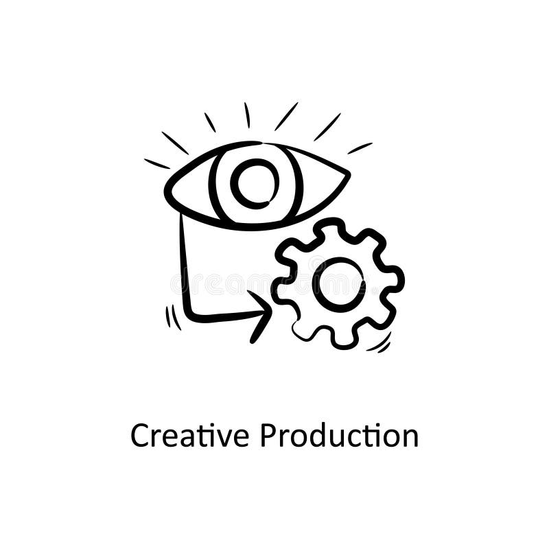Creative Production Outline Icon Design Illustration. Project ...