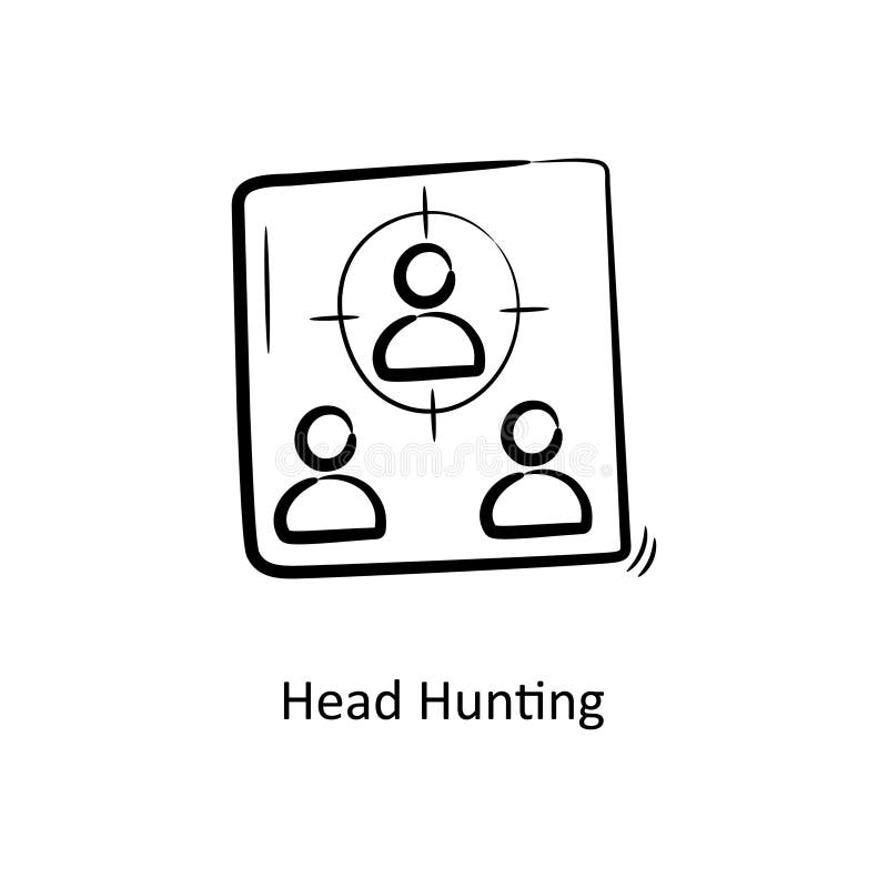 Head Hunting Outline Icon Design Illustration. Project Management ...