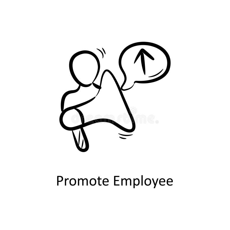 Promote Employee Outline Icon Design Illustration. Project Management ...