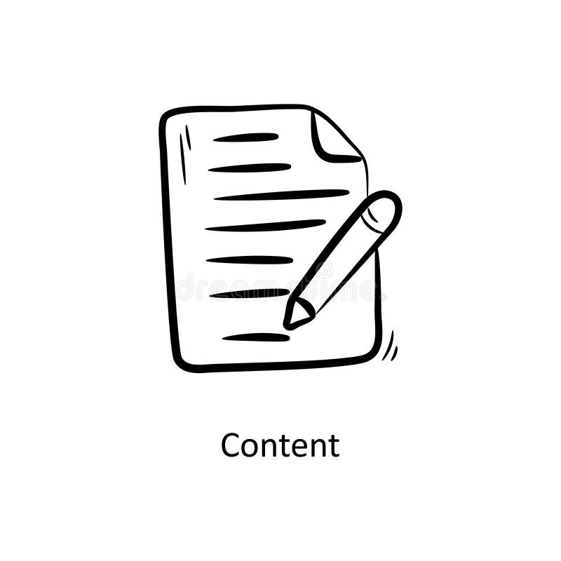 Content Outline Icon Design Illustration. Project Management Symbol on ...