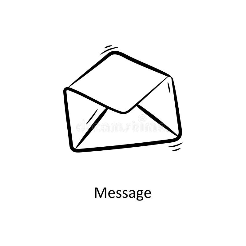 Message Outline Icon Design Illustration. Project Management Symbol on ...