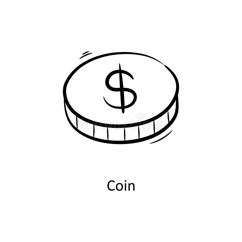Coin Outline Icon Design Illustration. Project Management Symbol on ...