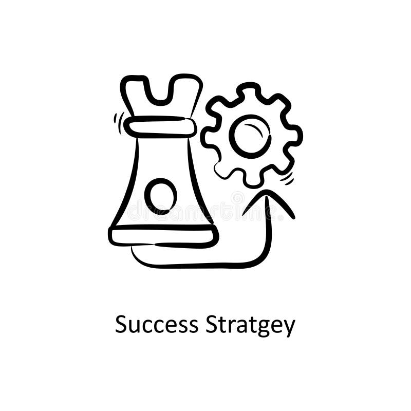 Success Strategy Outline Icon Design Illustration. Project Management ...