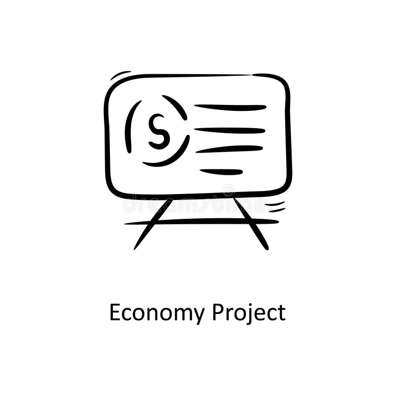 Economy Project Outline Icon Design Illustration. Project Management ...