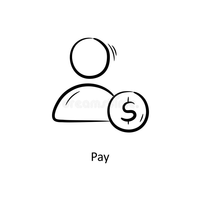 Pay Outline Icon Design Illustration. Project Management Symbol on ...