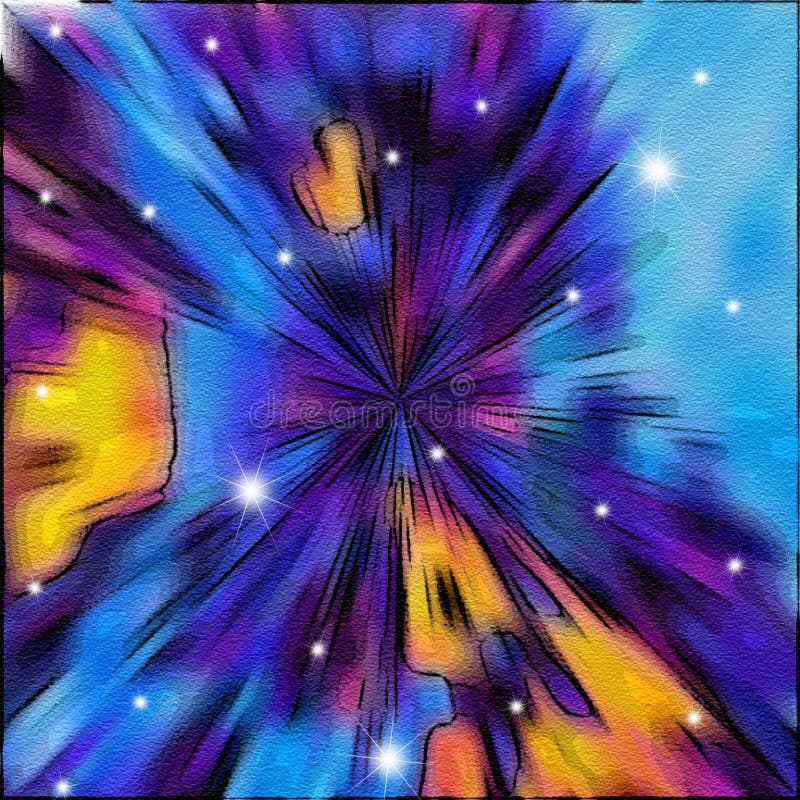 Colorful Explosion Abstract Background with Cartoon Texture and Glitter ...