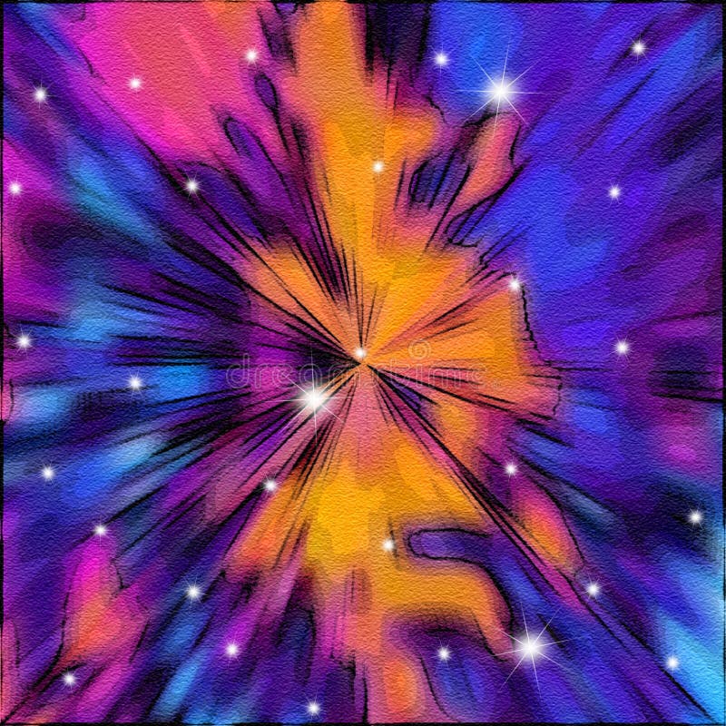 Colorful Explosion Abstract Background with Cartoon Texture and Glitter ...