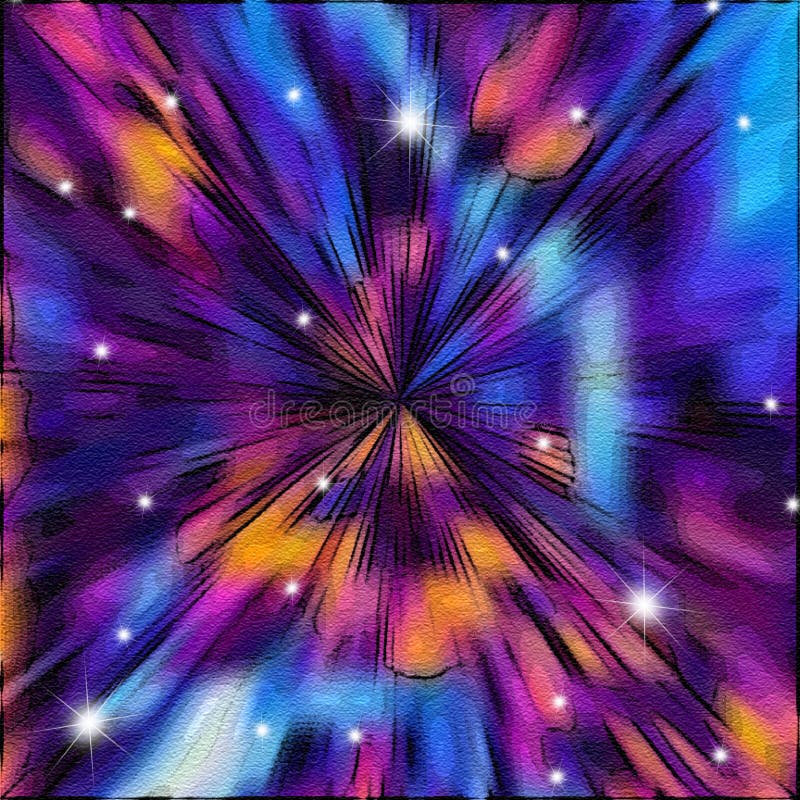 Colorful Explosion Abstract Background with Cartoon Texture and Glitter ...