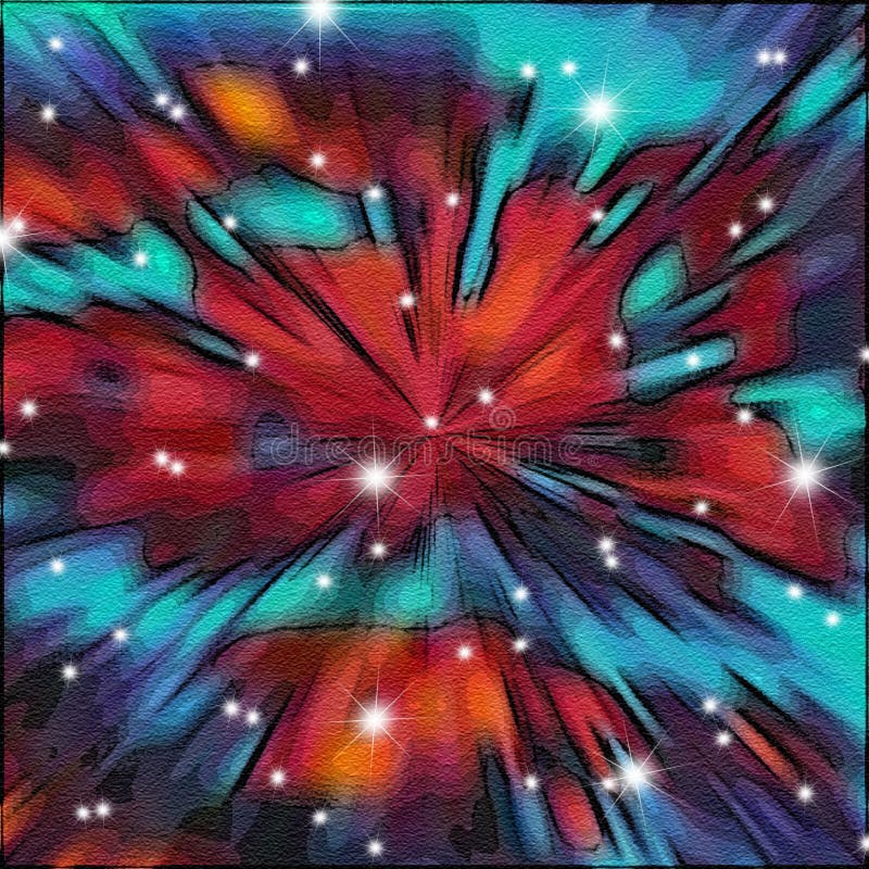 Colorful Explosion Abstract Background with Cartoon Texture and Glitter ...