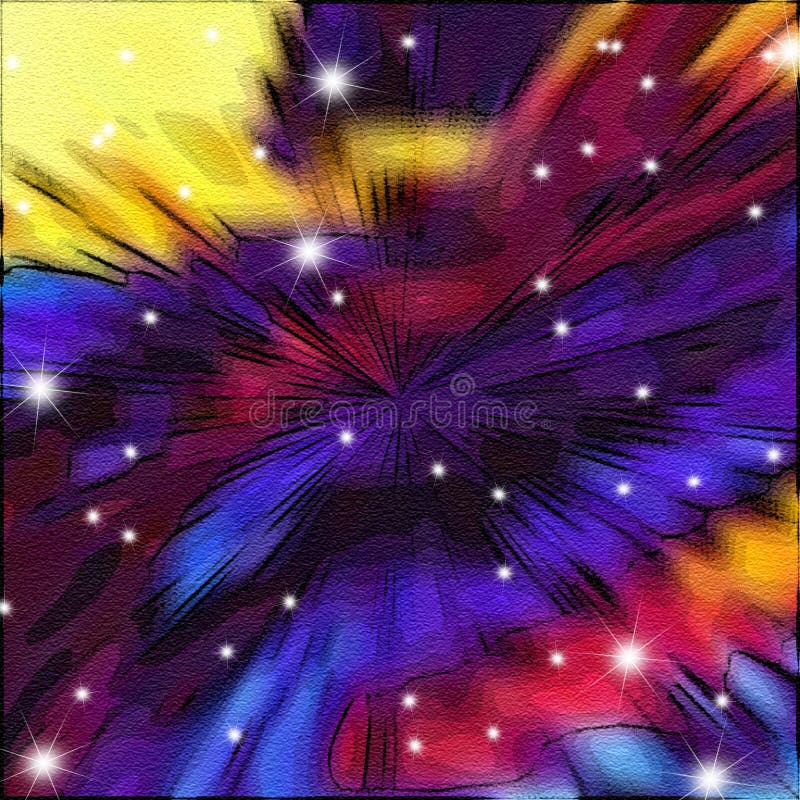Colorful Explosion Abstract Background with Cartoon Texture and Glitter ...