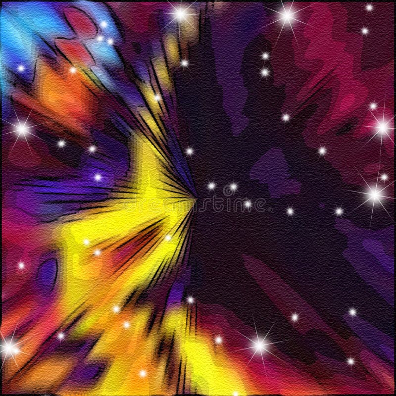 Colorful Explosion Abstract Background with Cartoon Texture and Glitter ...